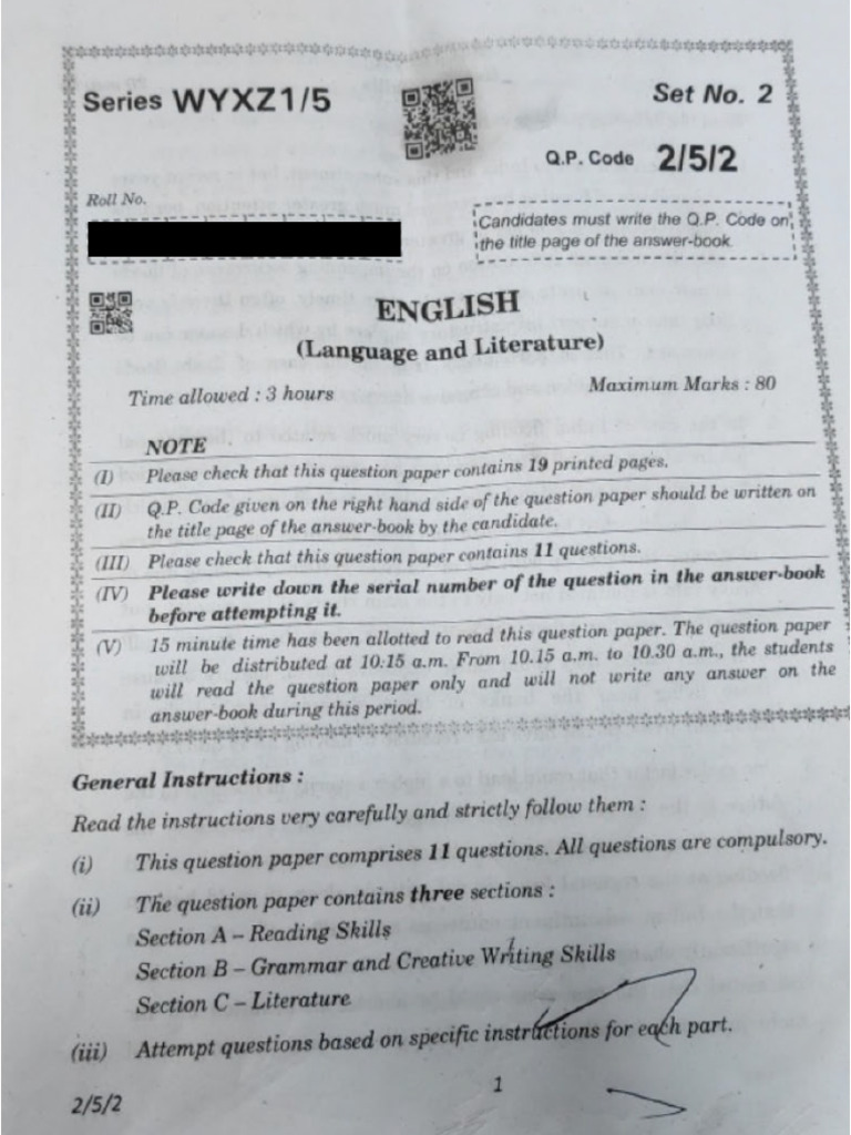CBSE Class 10 April03 English 2023 Question Paper Set 2 5 2 | PDF
