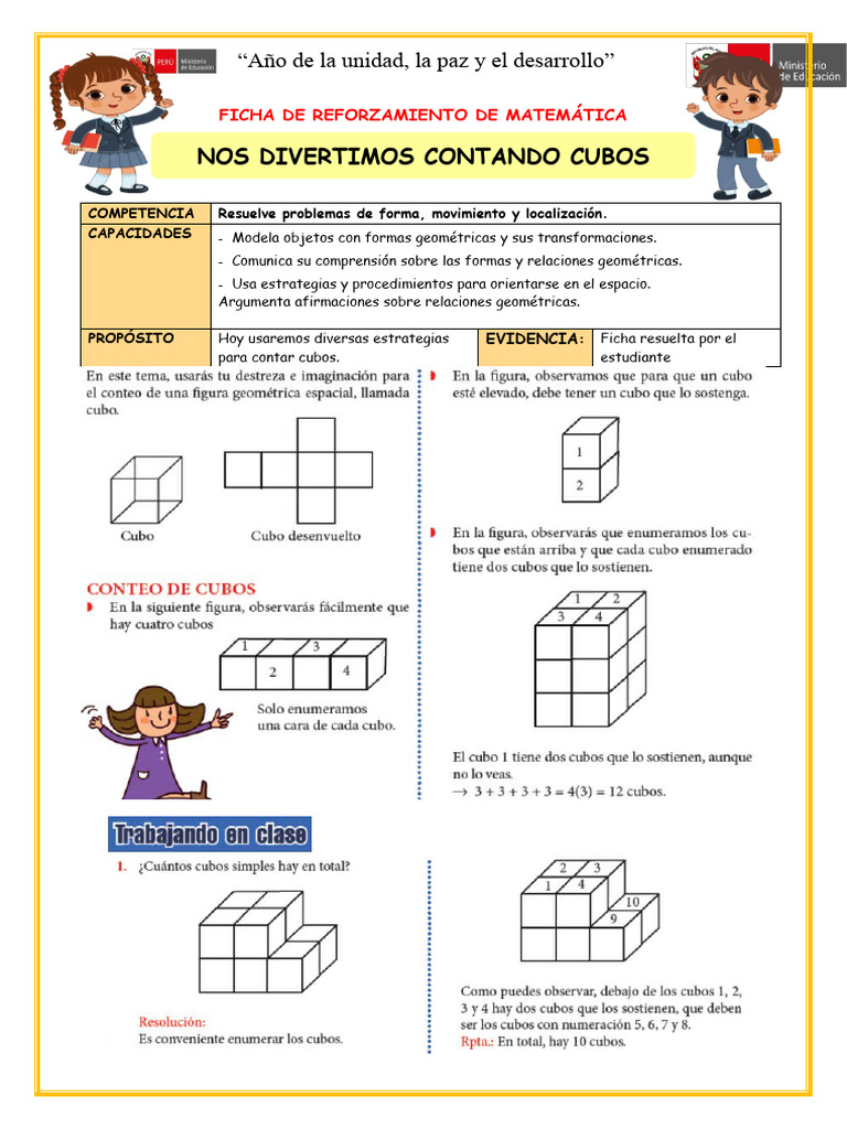 Reforz-Mat-Nos Divertimos Contando Cubos | PDF