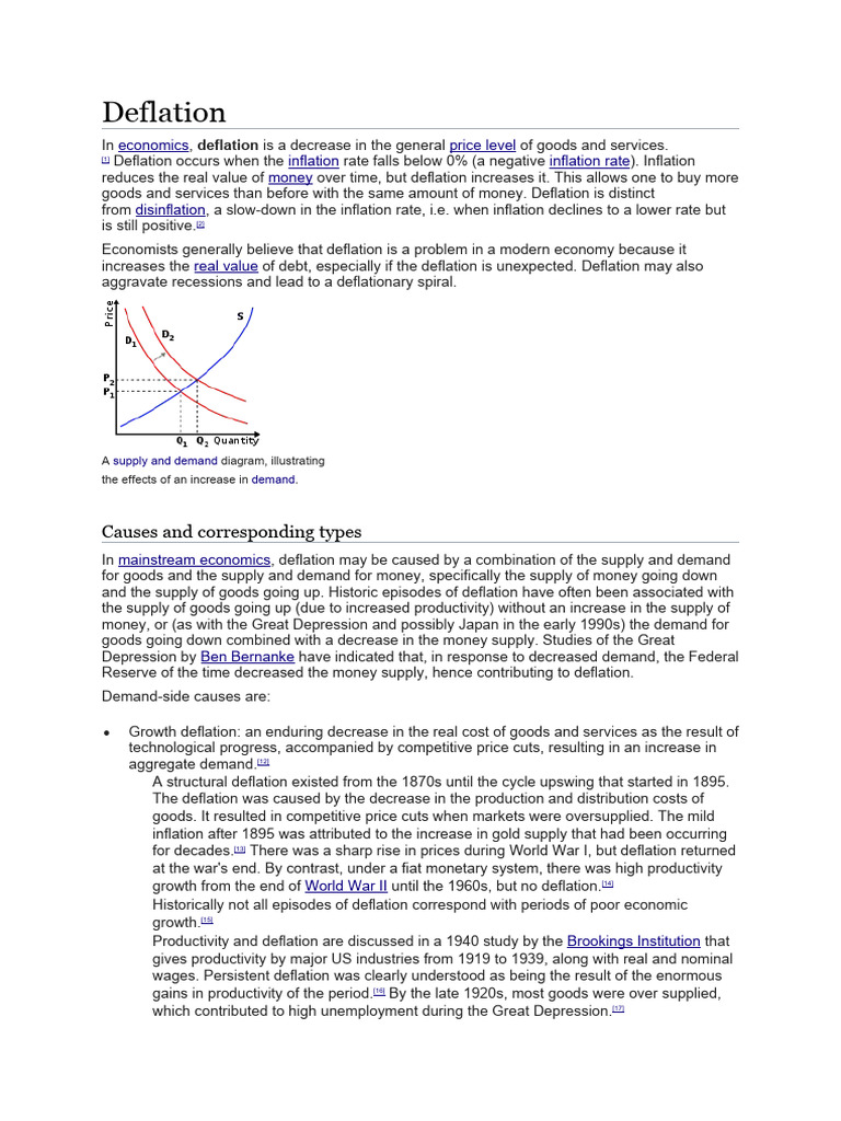 Deflation | Download Free PDF | Deflation | Inflation