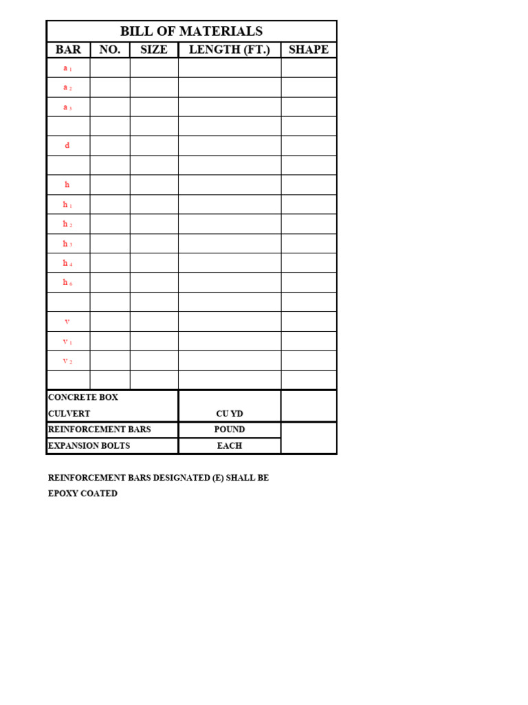Bill of Materials Template 03 | PDF