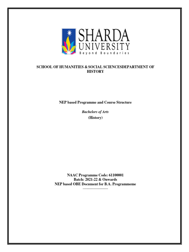 BA History 2021-2022 | PDF