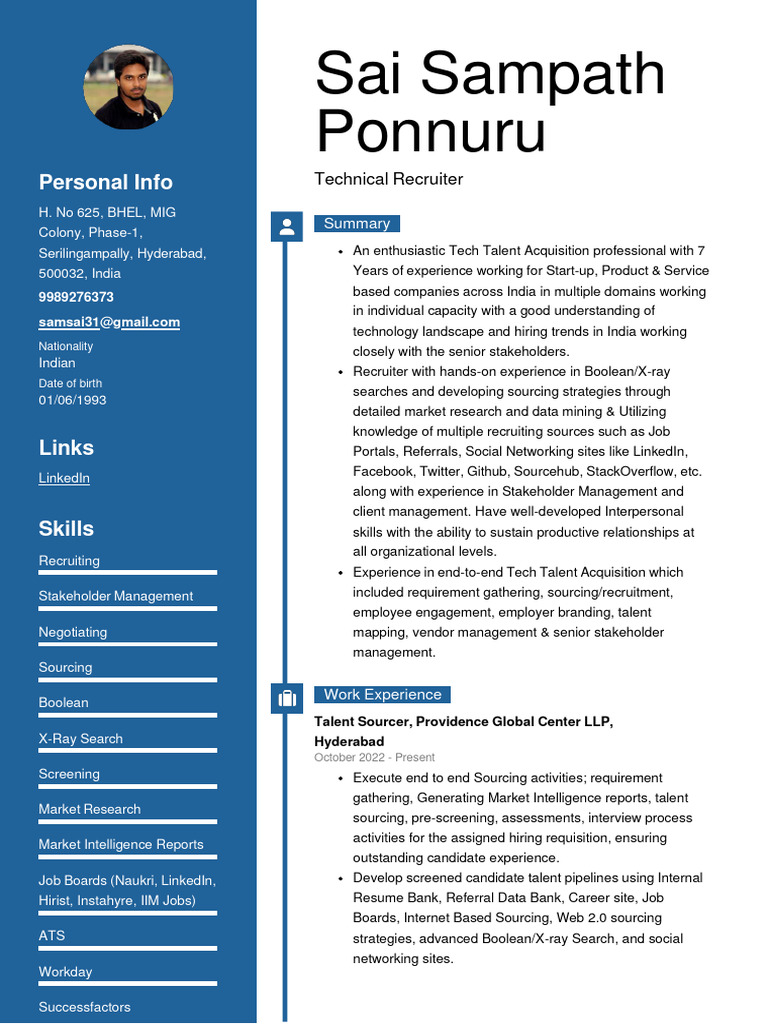CV - Sai Sampath Ponnuru | PDF | Recruitment | Linked In
