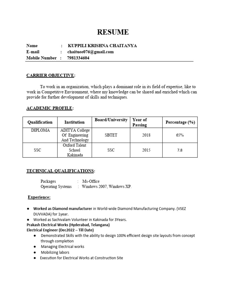 Krishna Chaitanya ITI | PDF