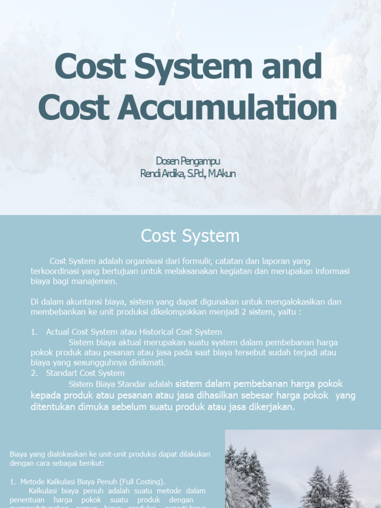 Cost System and Cost Accumulation | PDF | Komputer