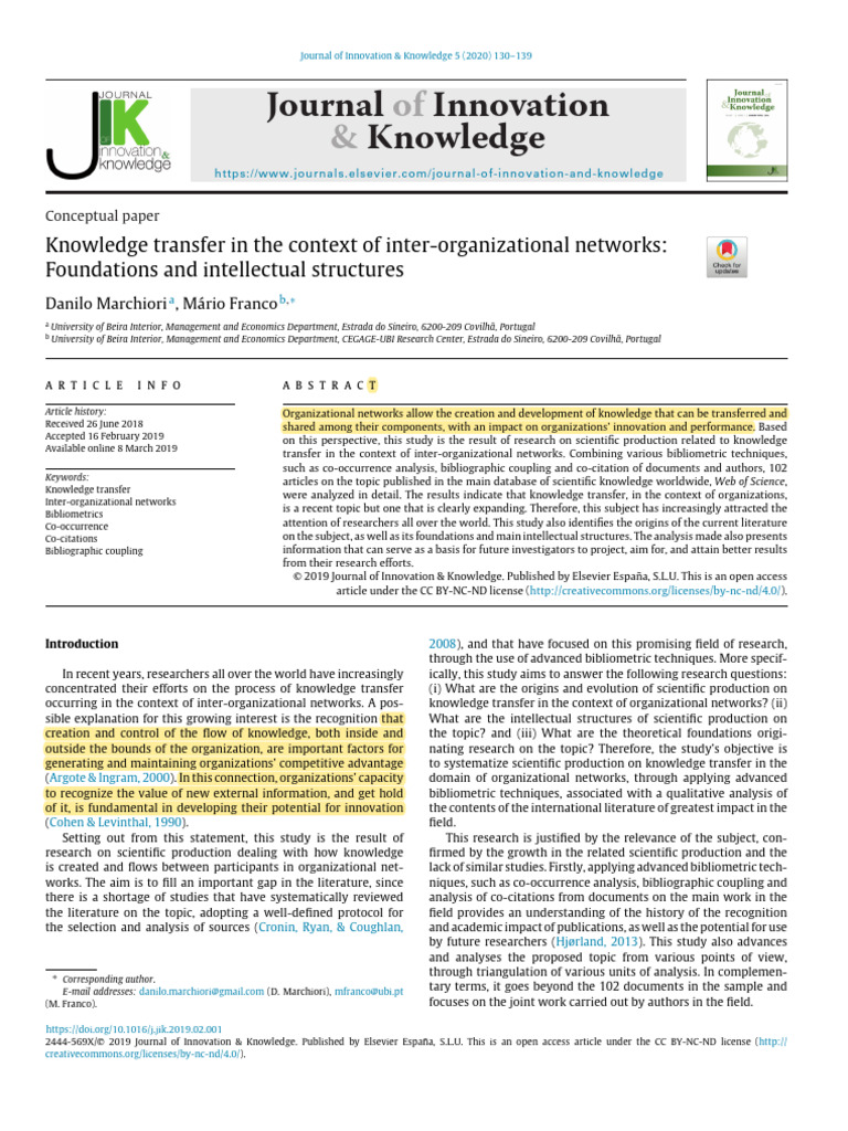 Journal Innovation Knowledge | PDF