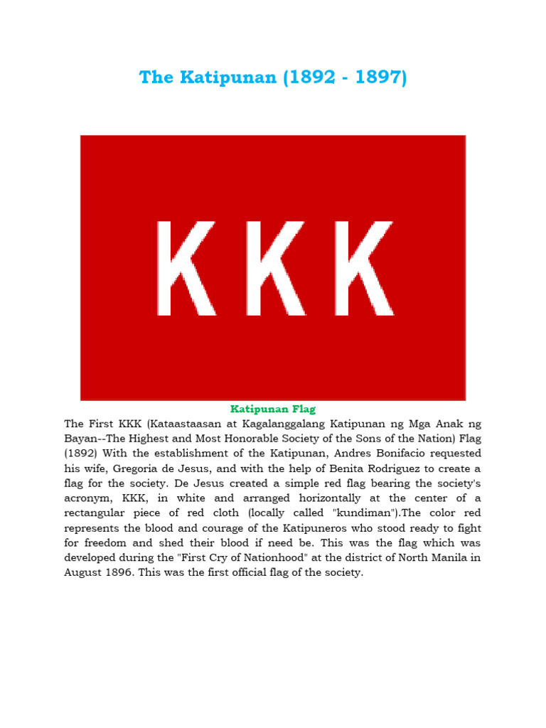 Evolution of The Philippine Flag | PDF