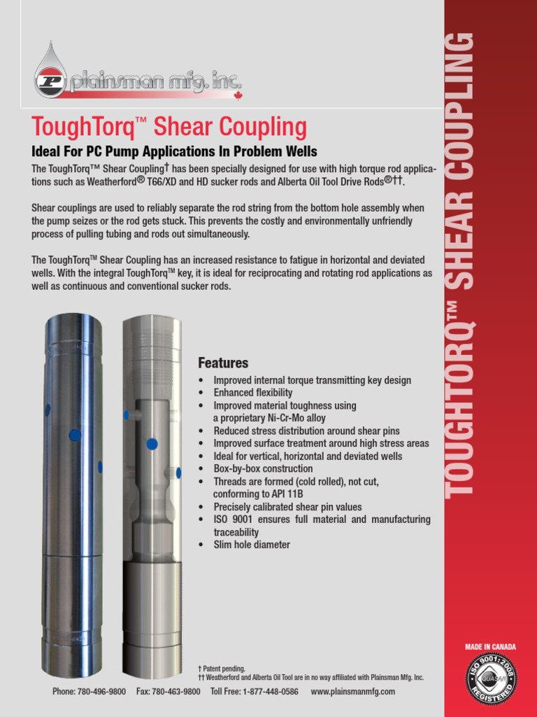 Shear Coupling Tough Torque | PDF