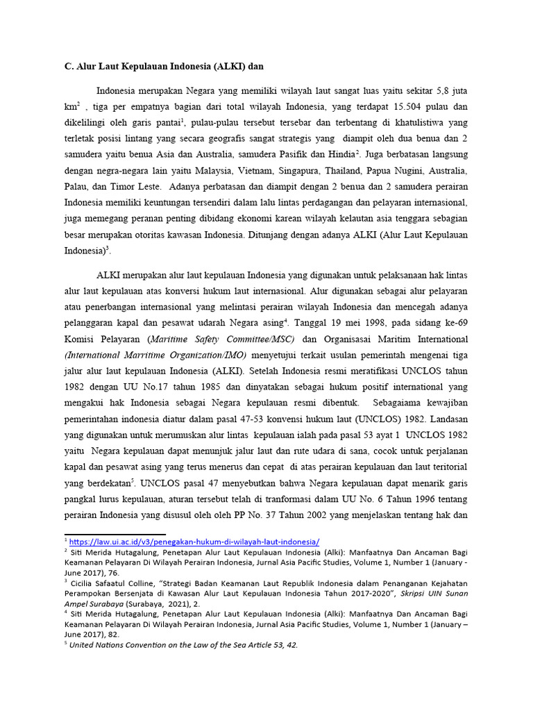 ALKI: Jalur Strategis Laut Indonesia | PDF | Perjalanan