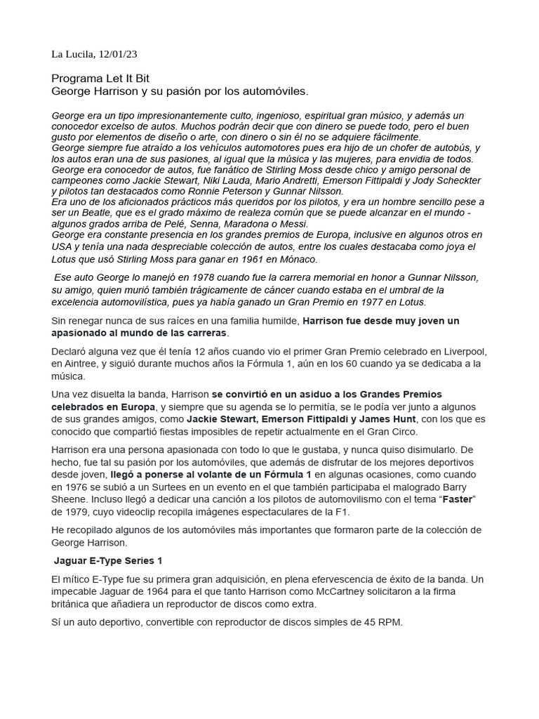 Faster Harrison | PDF | George Harrison | Mercedes Benz