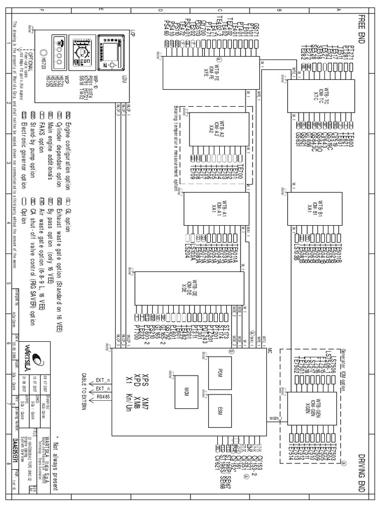 Wartsila Engine Drawing | Download Free PDF | Systems Engineering | Computer Engineering