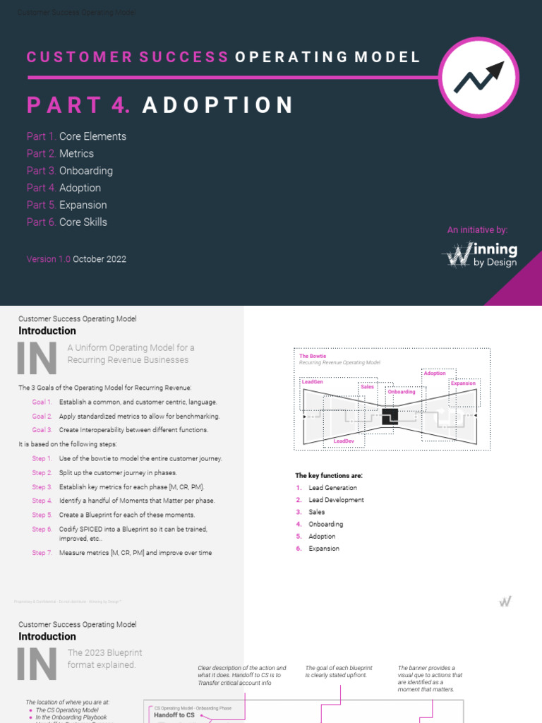 Winning by Design - CS Operating Model - 4 ADOPTION | PDF | Risk | Performance Indicator