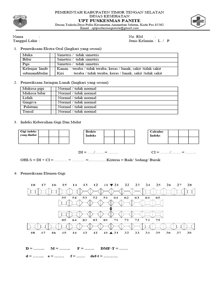 Form RM Poli Gigi | PDF | Kesehatan Holistik