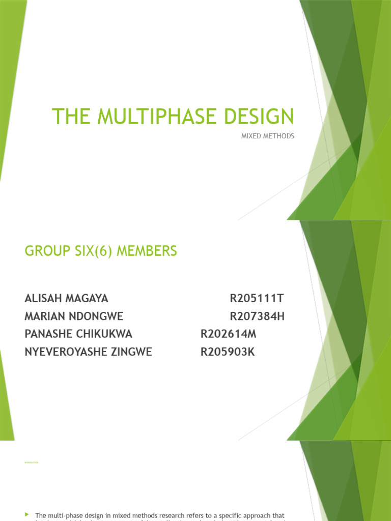 The Multiphase Design Group Presentation... | PDF | Qualitative ...