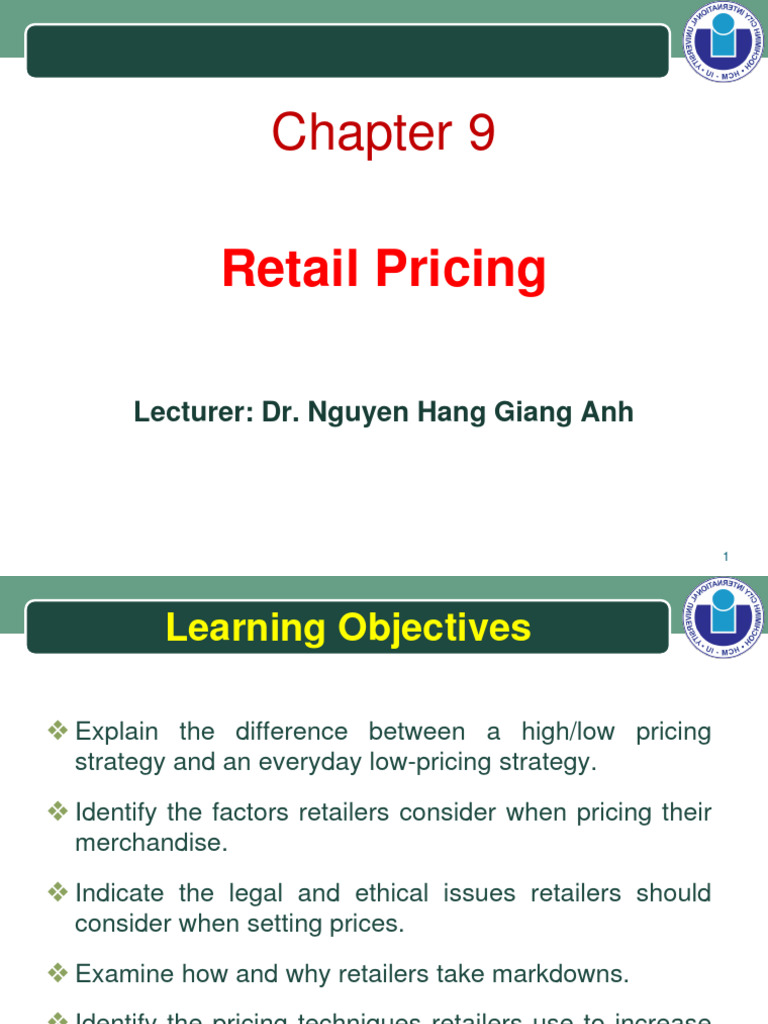 Chapter 9 - Retail Pricing | PDF | Pricing | Retail