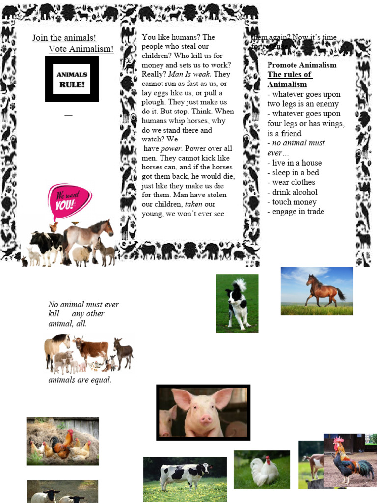 Promote Animalism: Join the Revolution! | PDF | Young Adult
