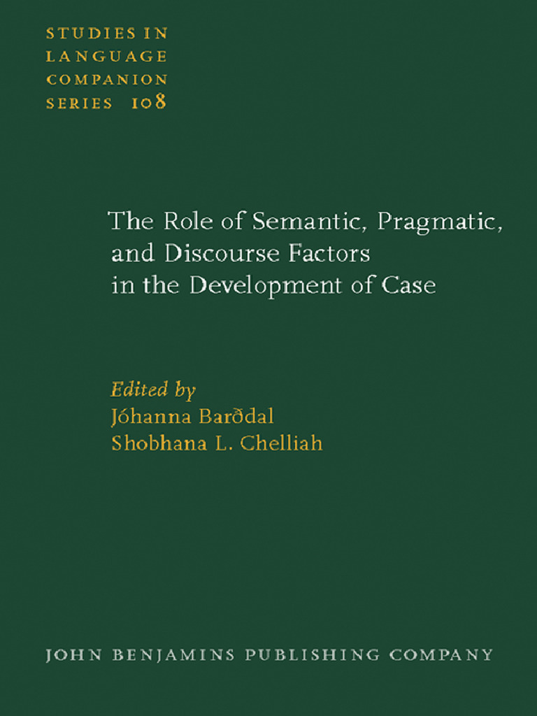 Barðdal Chelliah 2009 The Role of Semantic Pragmatic and Discourse Factors | PDF | Subject ...