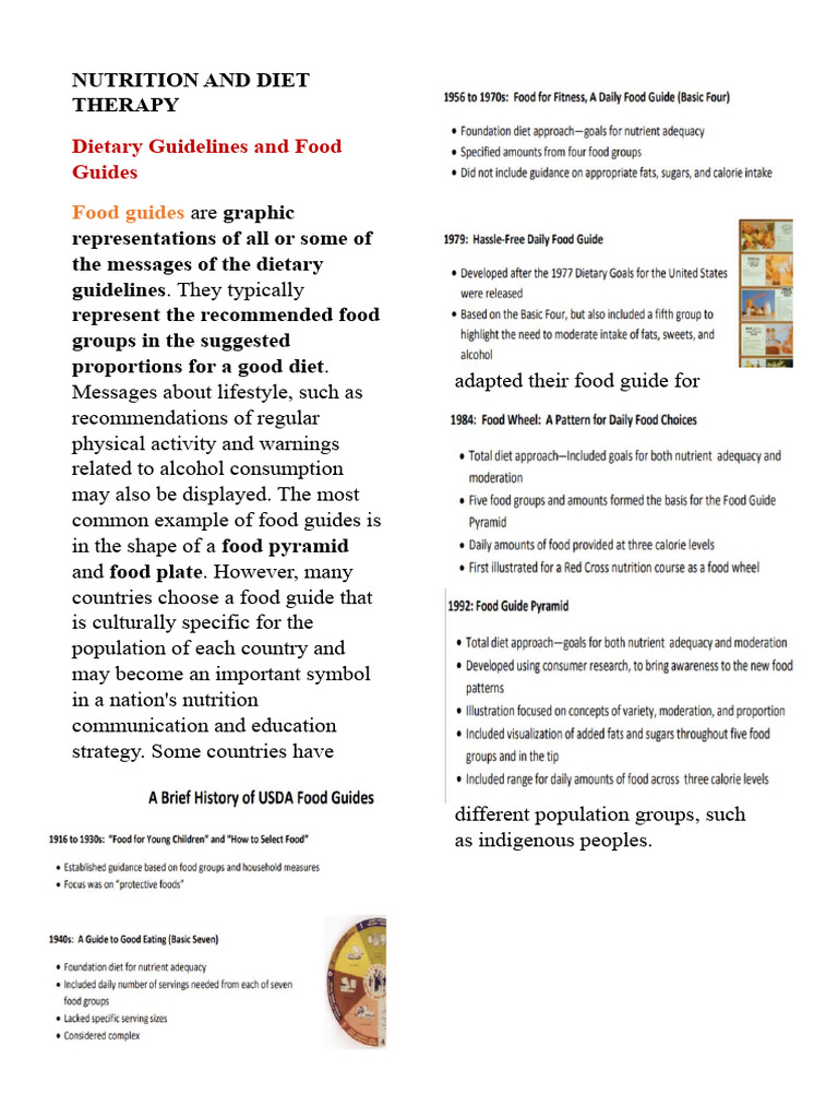 Nutrition and Diet Therapy | PDF