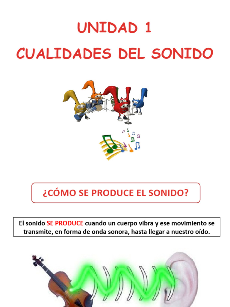 Unidad 1. Cualidades Del Sonido | PDF