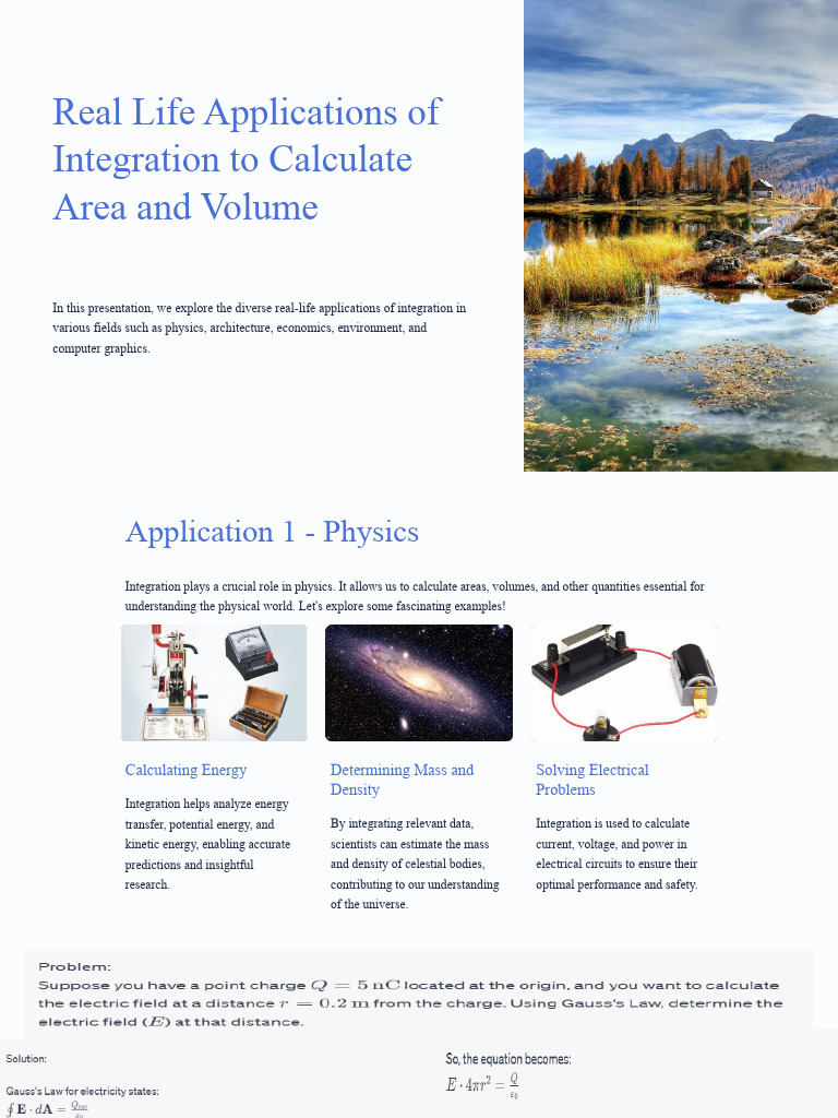 Real Life Applications of Integration To Calculate Area and Volume | PDF | Computer Graphics ...