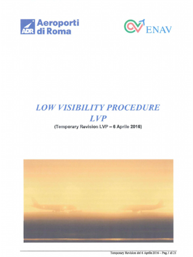 Temporary Revision Low Visibility Procedure LVP | PDF