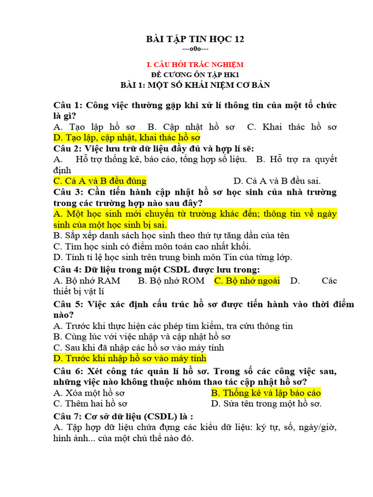 Dap An Tin HK1 | PDF