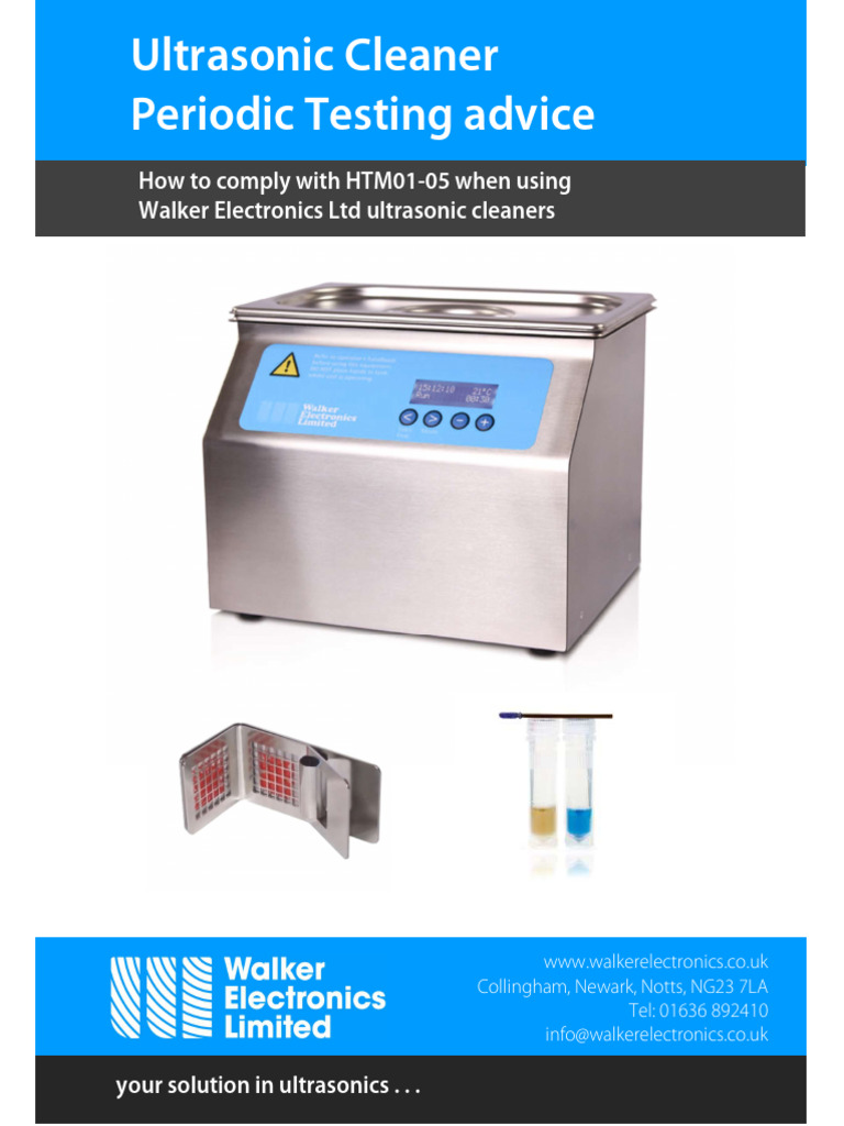 Ultrasonic Cleaner Testing Guide | PDF | Ultrasound | Physical Sciences