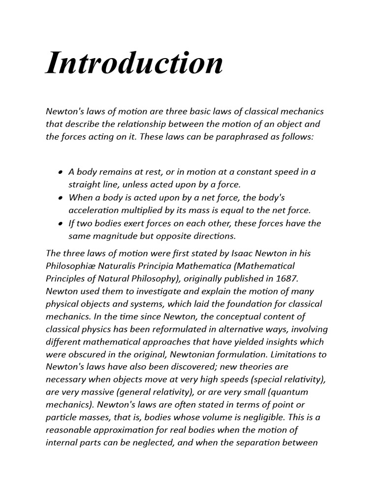 Physics NLM | Download Free PDF | Newton's Laws Of Motion | Force