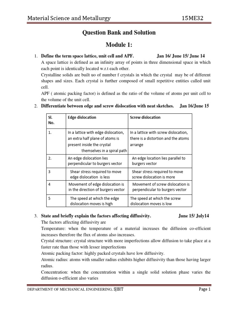 15me32 Question Bank Solution MSM - To Upload PDF | PDF | Fracture ... 15me32 Question Bank Solution MSM - To Upload PDF | PDF | Fracture ...