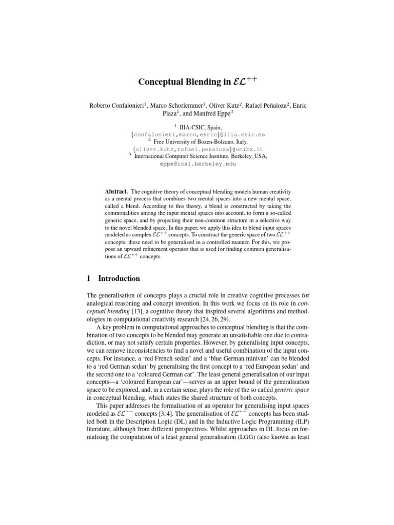conceptual blending | PDF | Interpretation (Logic) | Concept