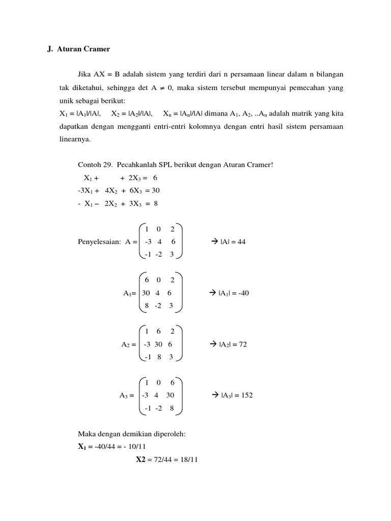 15b) Kaedah Cramer | PDF