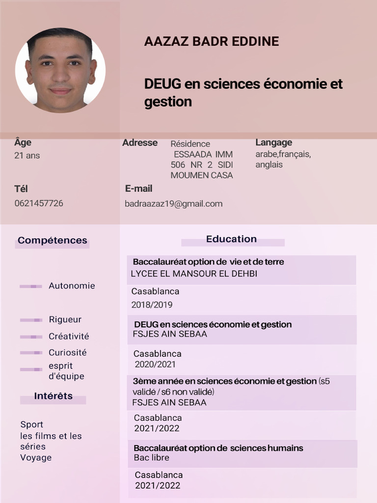 CV-Badr Eddine-AAZAZ PDF | PDF