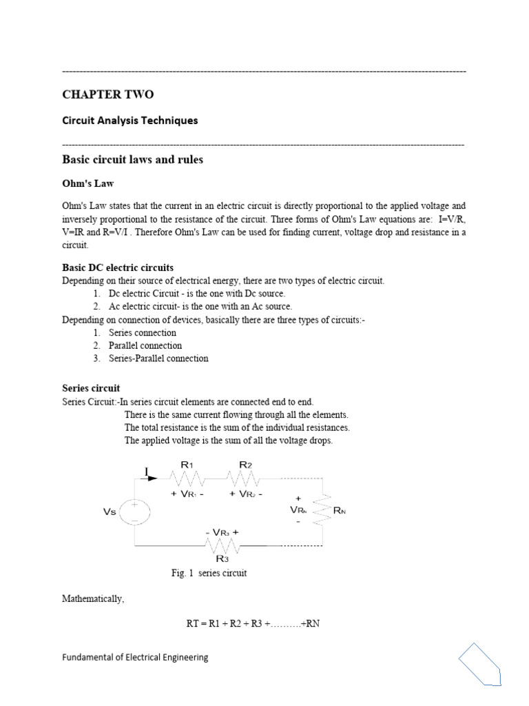 DC Network Analysis Techniques | PDF | Electrical Network | Series And Parallel Circuits