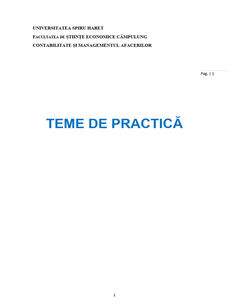 Teme - Practica Management | PDF