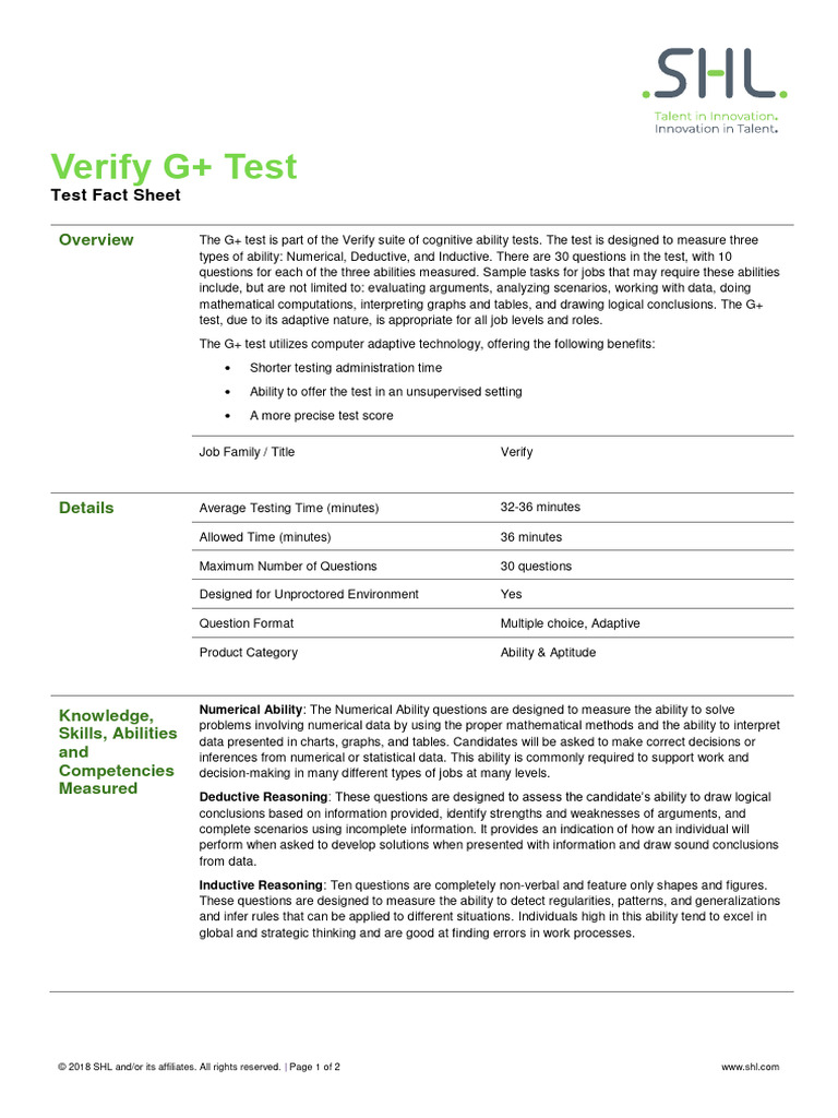 Product Factsheet Verify G Plus PDF | PDF | Deductive Reasoning | Argument