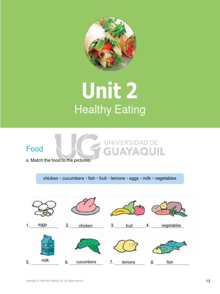 Unit 2 Healthy Eating | PDF | Salad | Healthy Diet
