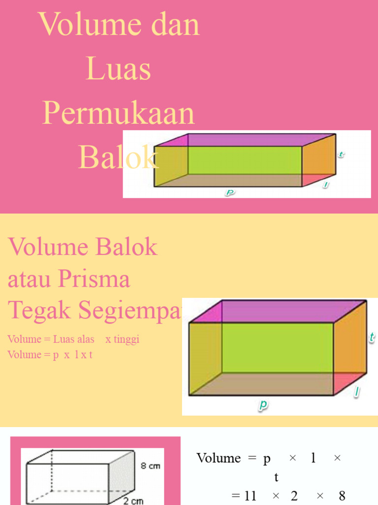 Volume Dan Luas Permukaan Balok | PDF