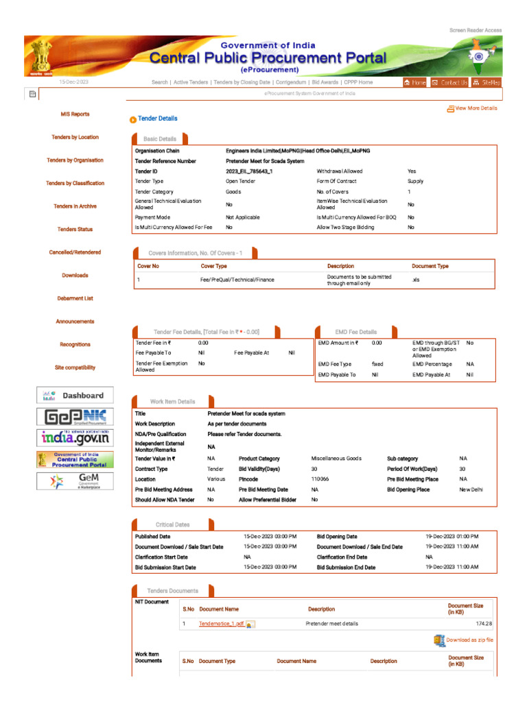 NRL Scada Pre | PDF | Procurement | Computing