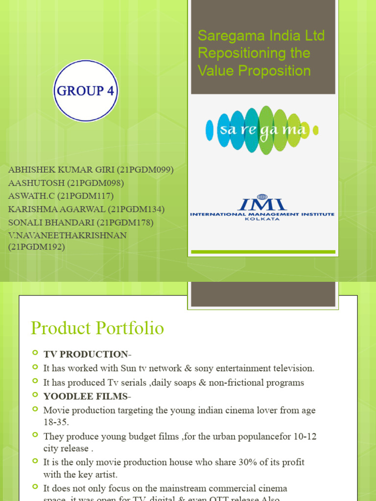 Saregama India LTD Repositioning The Value Proposition | PDF | Digital Distribution | Mass Media