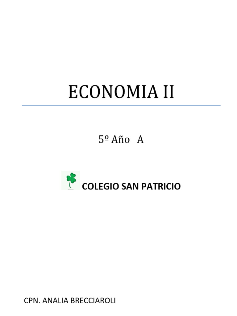 Cuadernillo Economia II 5º Año 2023 | PDF