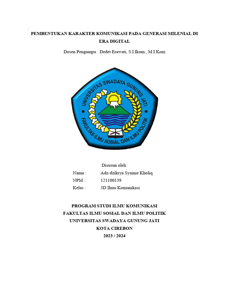 Karakter Komunikasi Milenial Digital | PDF