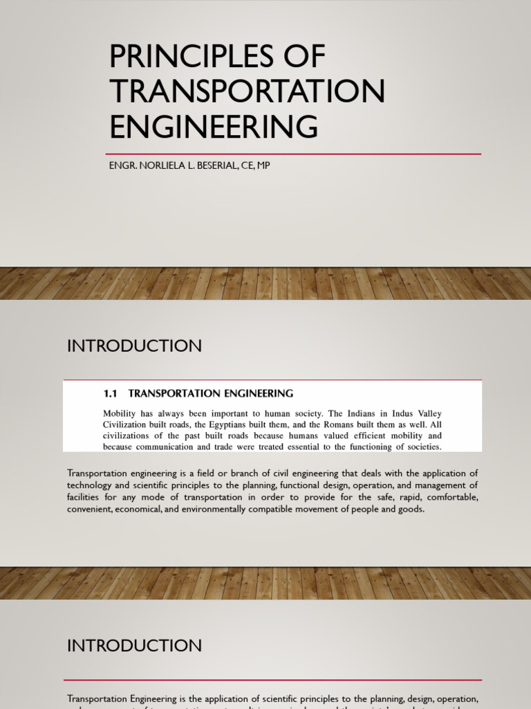 Principles of Transportation Engineering | PDF | Traffic | Road