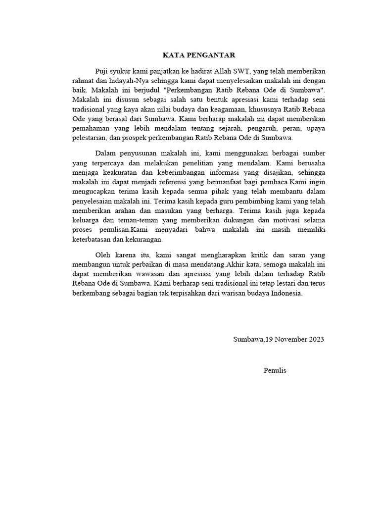 Makalah Ratib Rabana Ode 1 | PDF