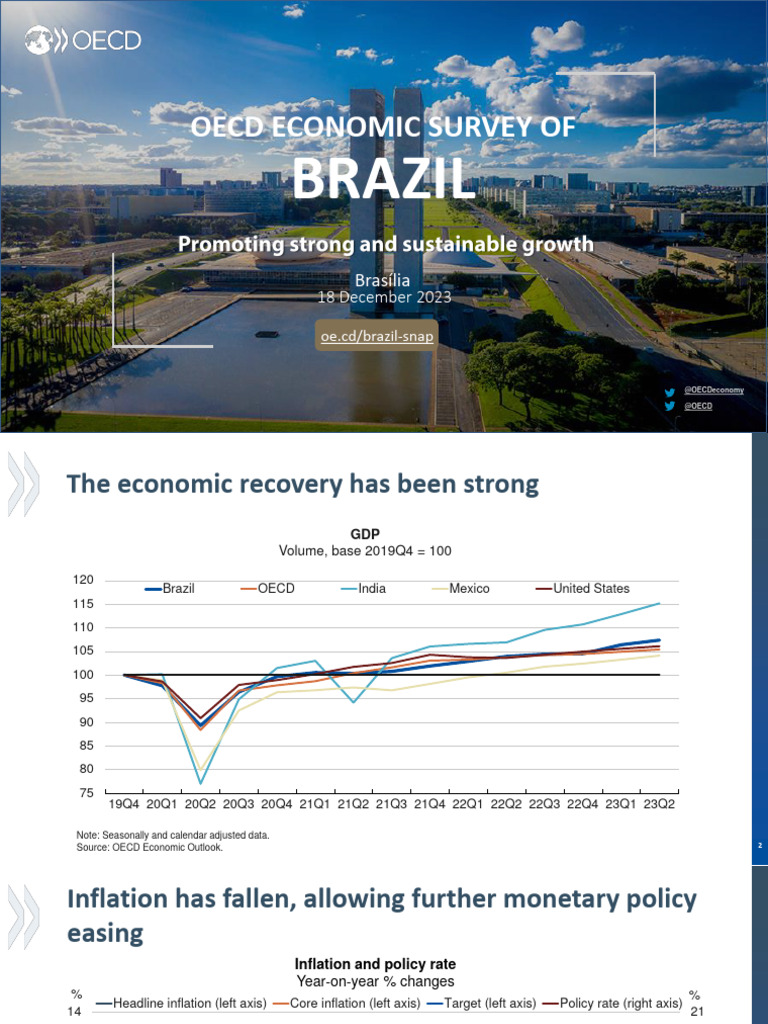 Brazil Economic Survey 2023 Insights | PDF | Inflation | Infrastructure