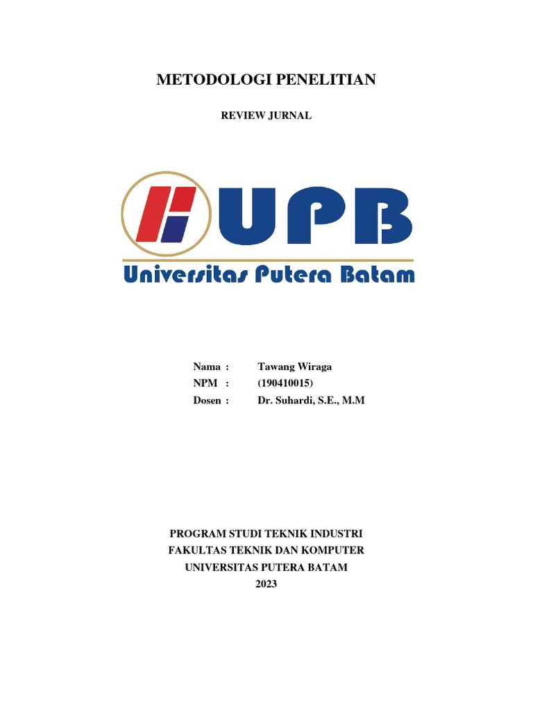 Contoh 15 Review Journal Tentang Teknik Industri | PDF