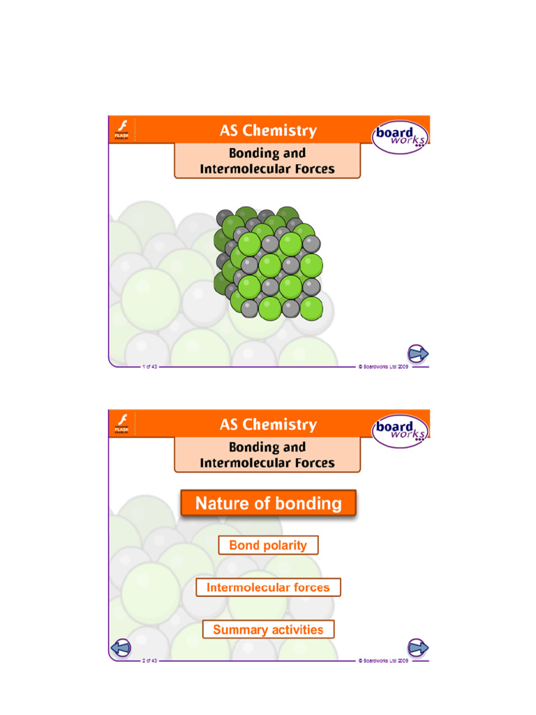 Bonding and Intermolecular Forces | PDF | Intermolecular Force ...