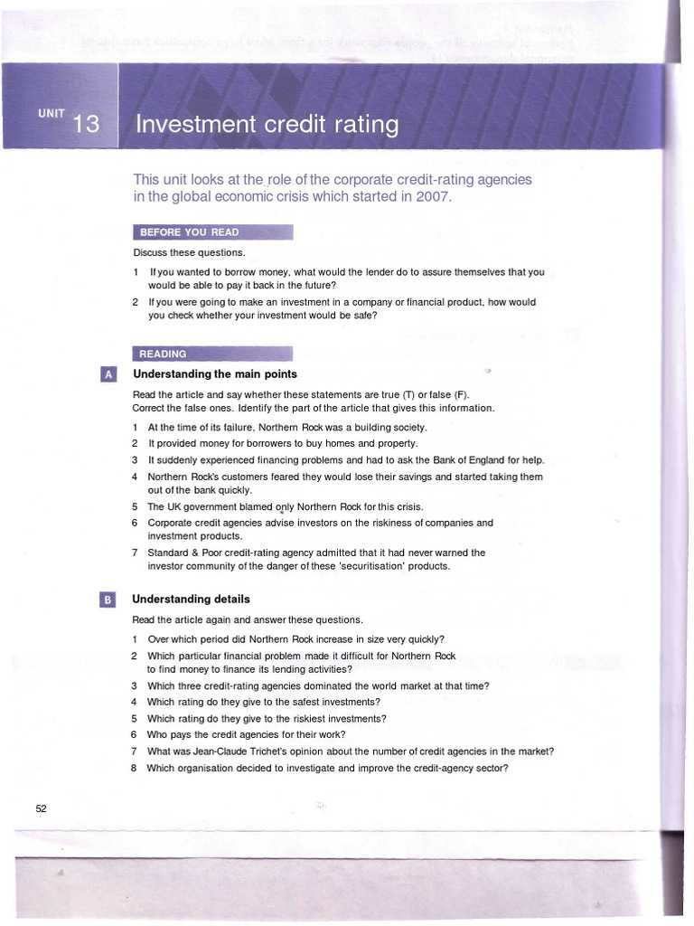 Unit 13 | PDF | Bond Credit Rating | Credit Rating