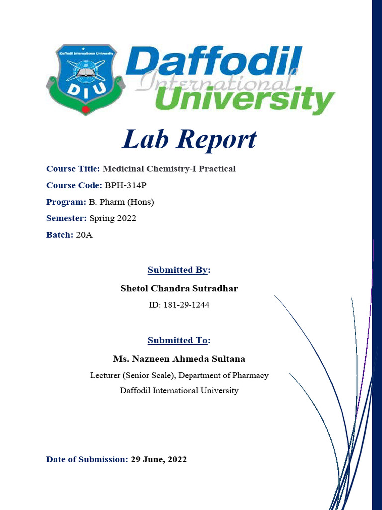 Nazneen Lab Report Cover Page | PDF