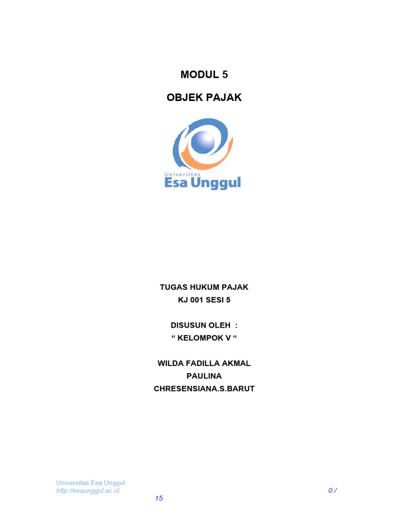 Revisi Modul - 5 - Objek - Pajak | PDF