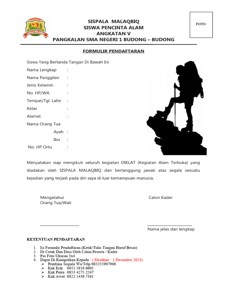 Formulir Sispala Pdf