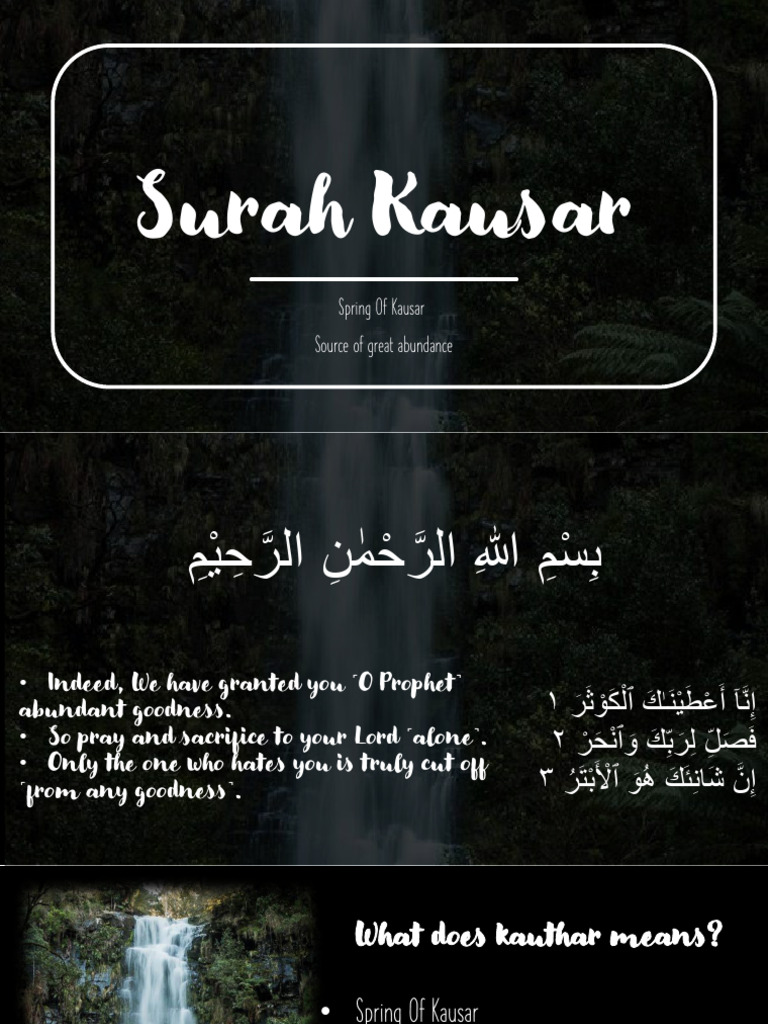 Surah Kausar | PDF | Muhammad | Surah